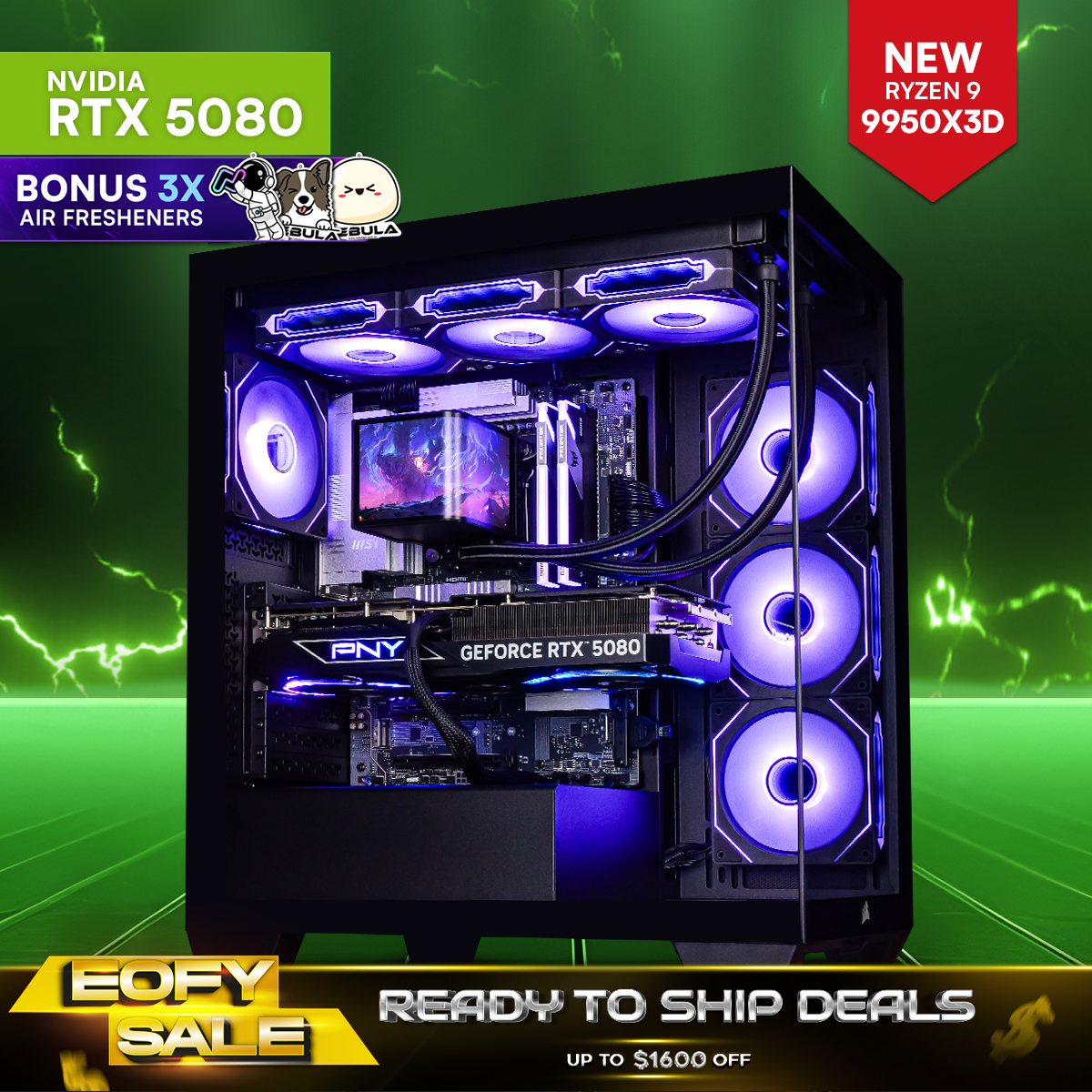 PHANTOM SURGE MAX: RTX 5080 | Ryzen 9 9950X3D – Nebula PC